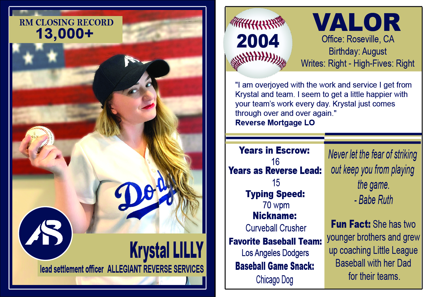 ARS Baseball Cards – Allegiant Reverse